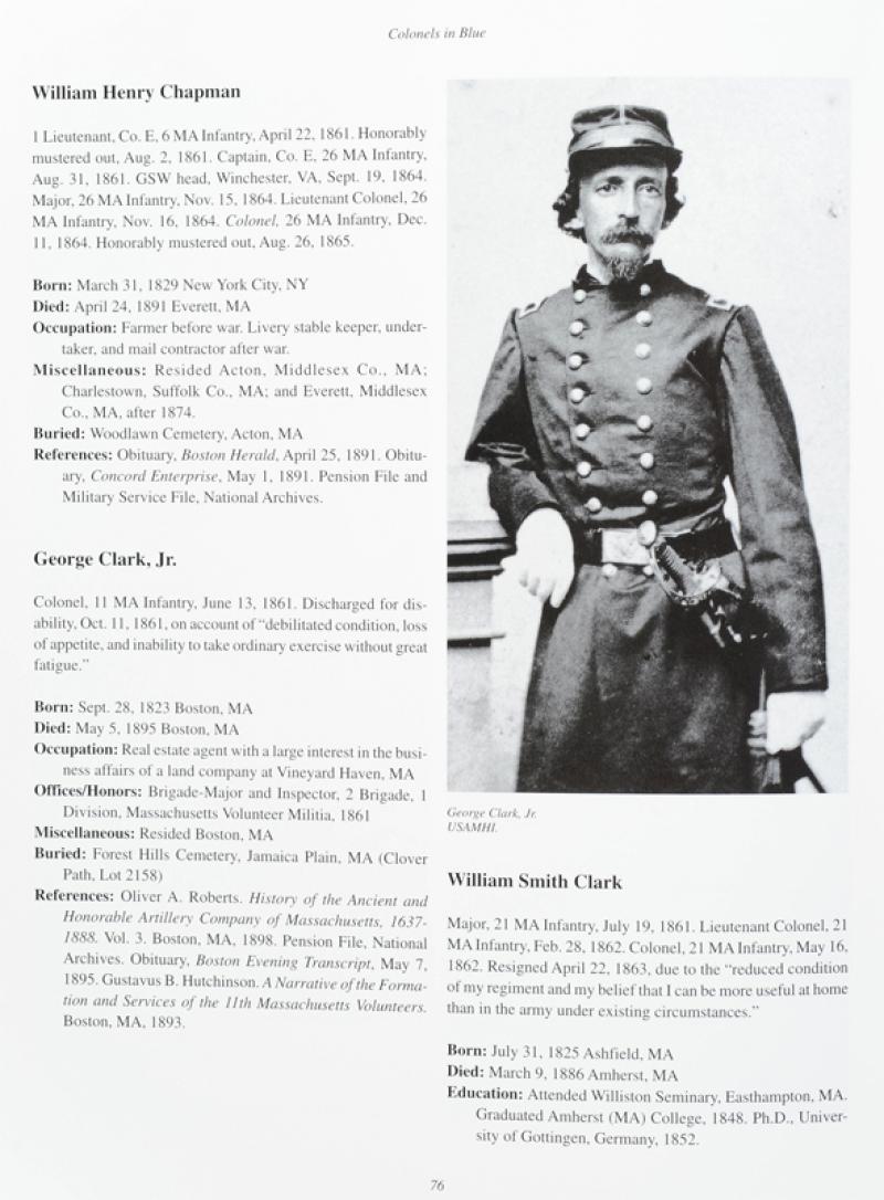 COLONELS IN BLUE, UNION ARMY COLONELS OF THE CIVIL WAR, THE NEW ENGLAND
