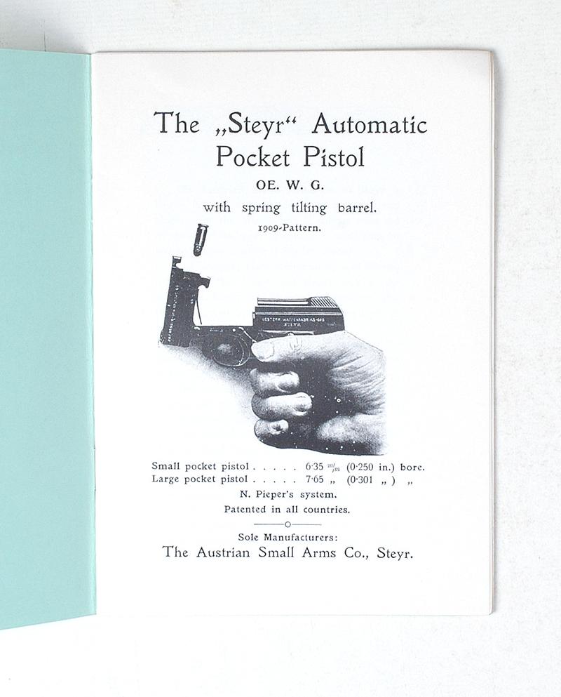 The « STEYR » automatic Pocket Pistol 1909.