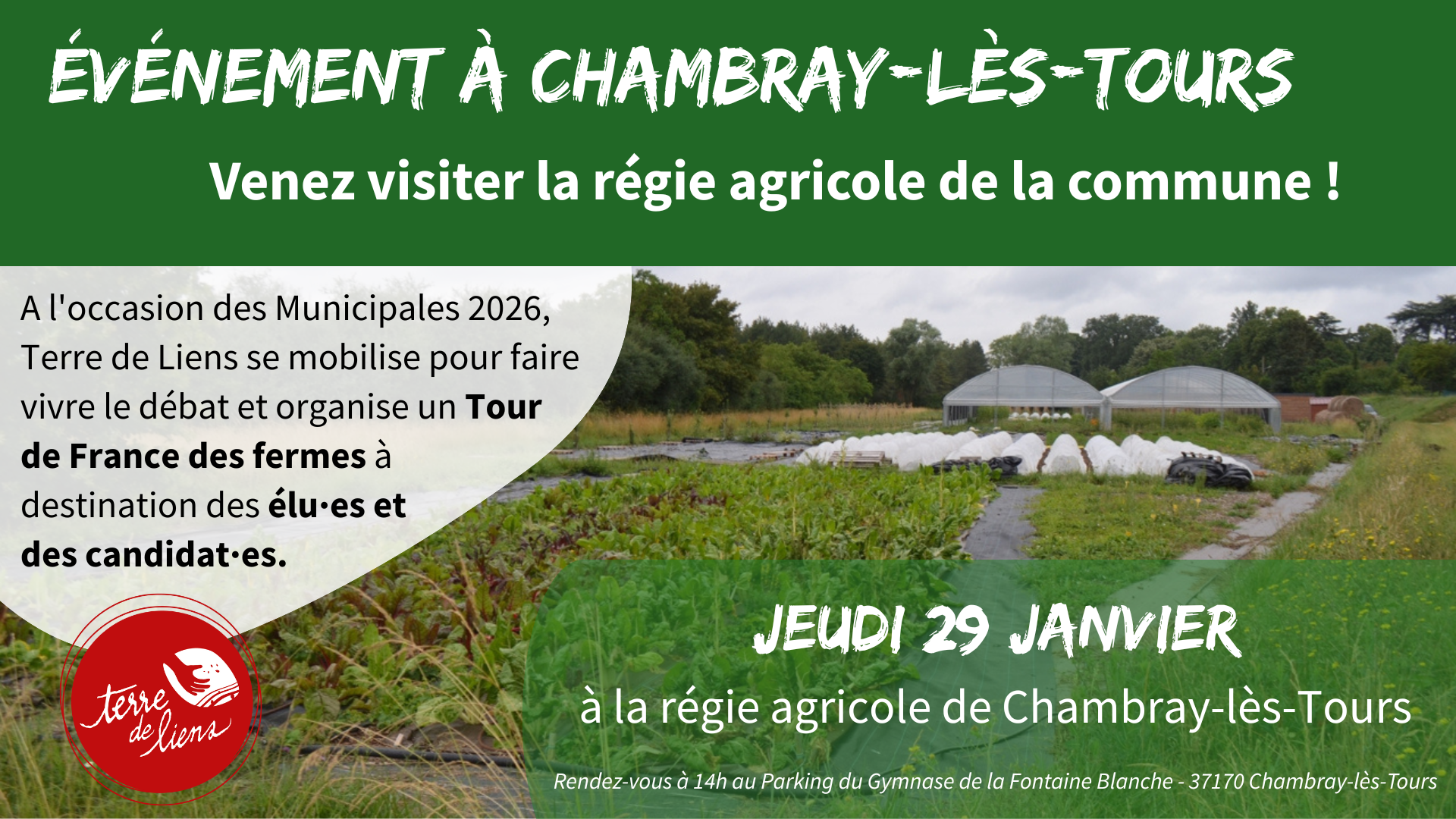 Candidat·es aux municipales 2026 ? Venez visiter la ferme de Chambray ...