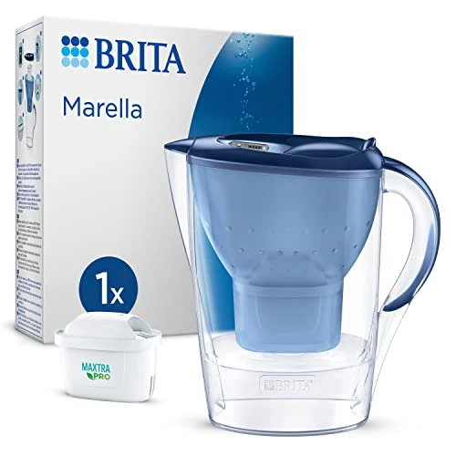 BRITA Carafe Filtrante Marella Bleue (2,4l) incl 1 cartouche filtre eau ...