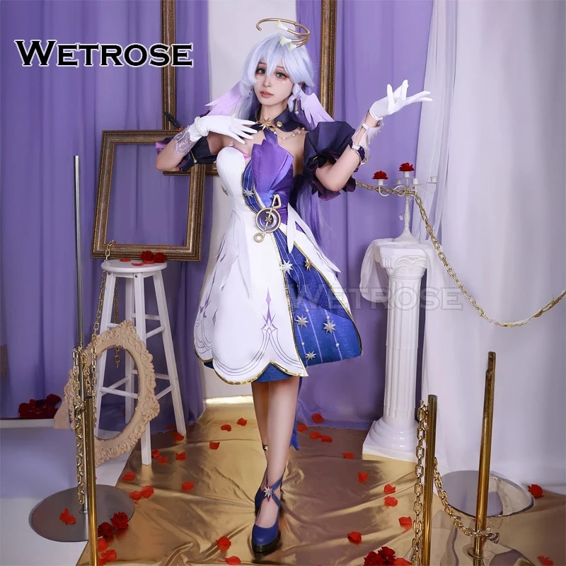 【Wetrose】In Stock Robin SSR Honkai Star Rail Cosplay Costume Dress Wig Wings Full Set | Votre ...