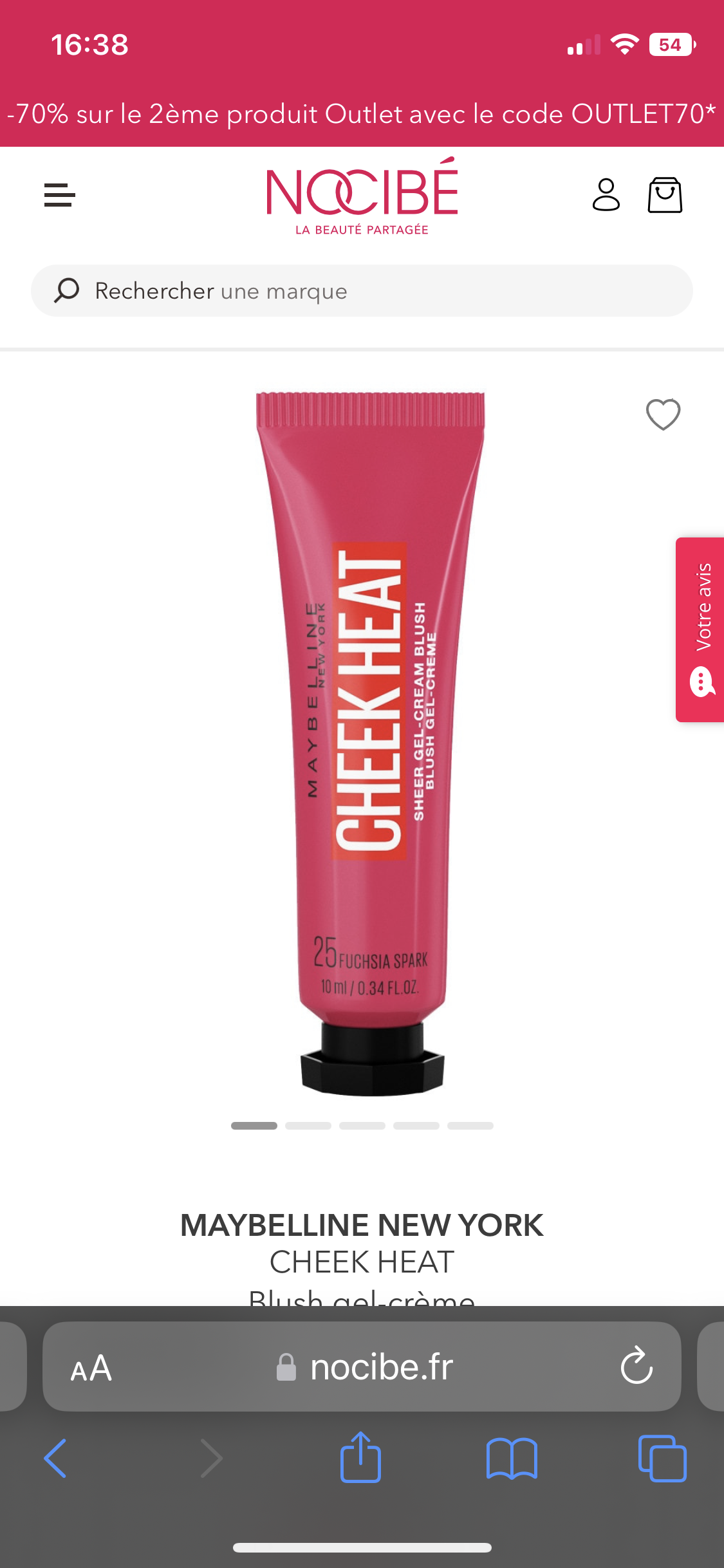 Maybelline New York | CHEEK HEAT Blush gel-crème - 25 FUCHSIA SPARK ...