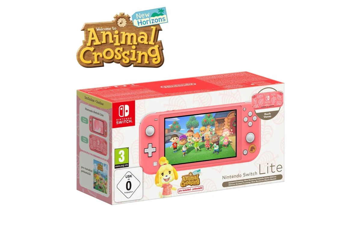 Nintendo Switch Console Animal Crossing: New Horizons Isabelle Aloha ...