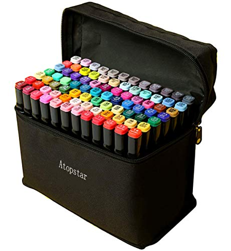 ARTHEHE Feutre a Alcool 80 Couleurs Marqueurs de Dessin Feutres à ...