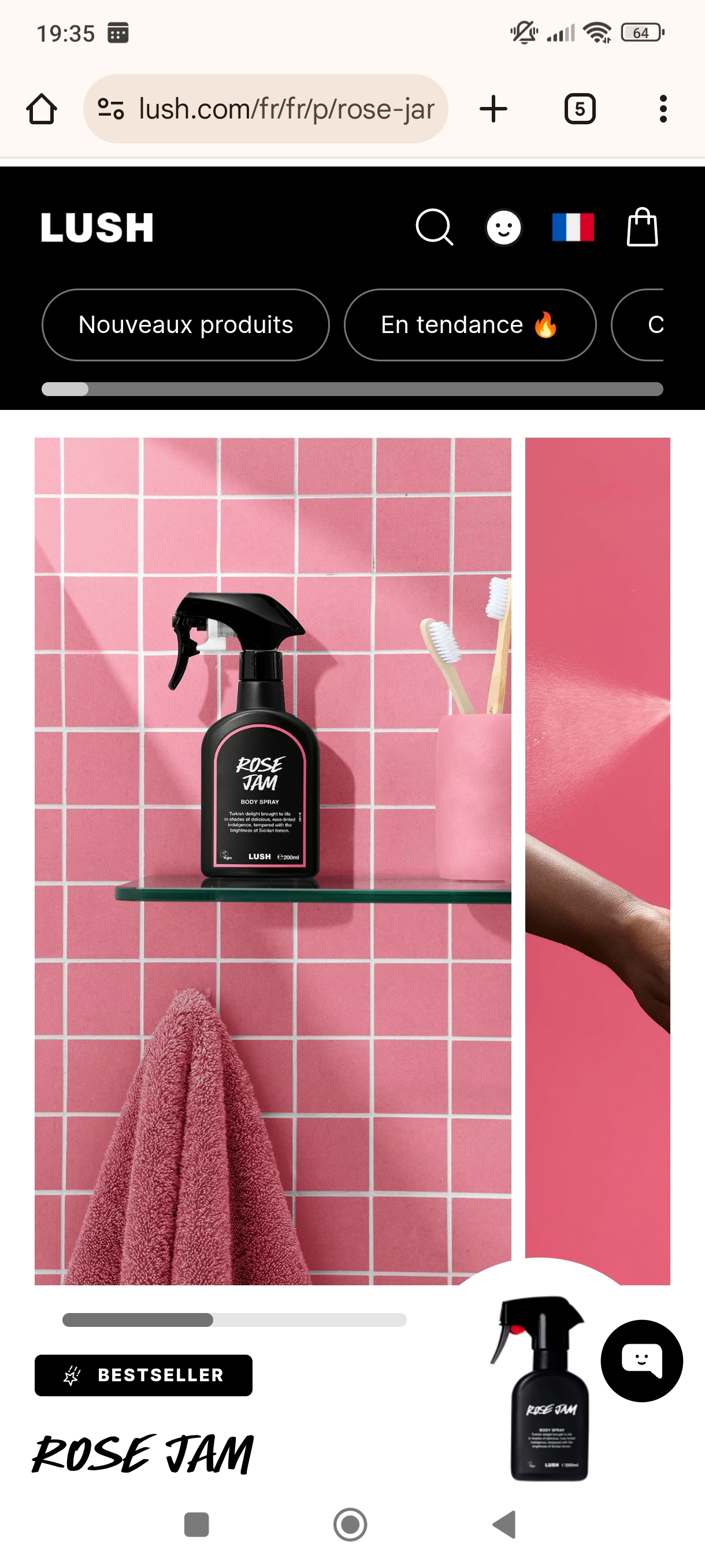 Body spray Rose Jam | Votre wishlist sur Listy