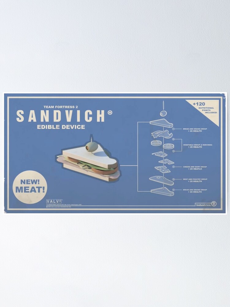 Team Fortress 2 Sandvich Poster | Poster | Votre wishlist sur Listy