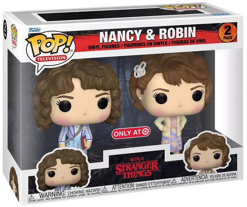 Figurine Pop Stranger Things pas cher : Nancy Wheeler et Robin - Pack ...