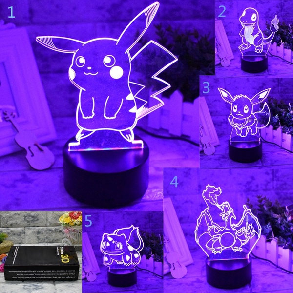 Pokemon 3D LED Night Light Table Lamp Bulb Home Decoration Gift Energy ...