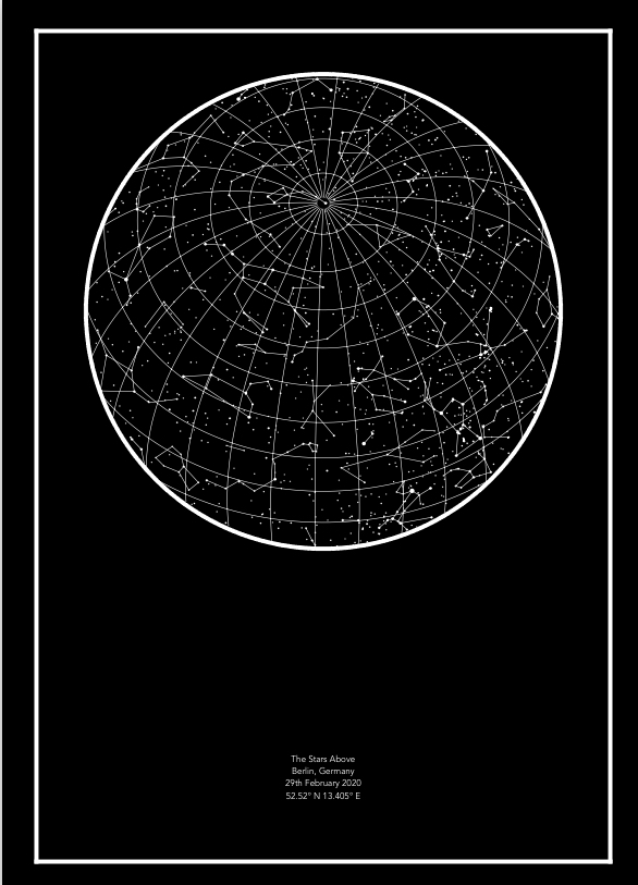 Birth Star Map / Mapa constelación de nacimiento | Votre wishlist sur Listy