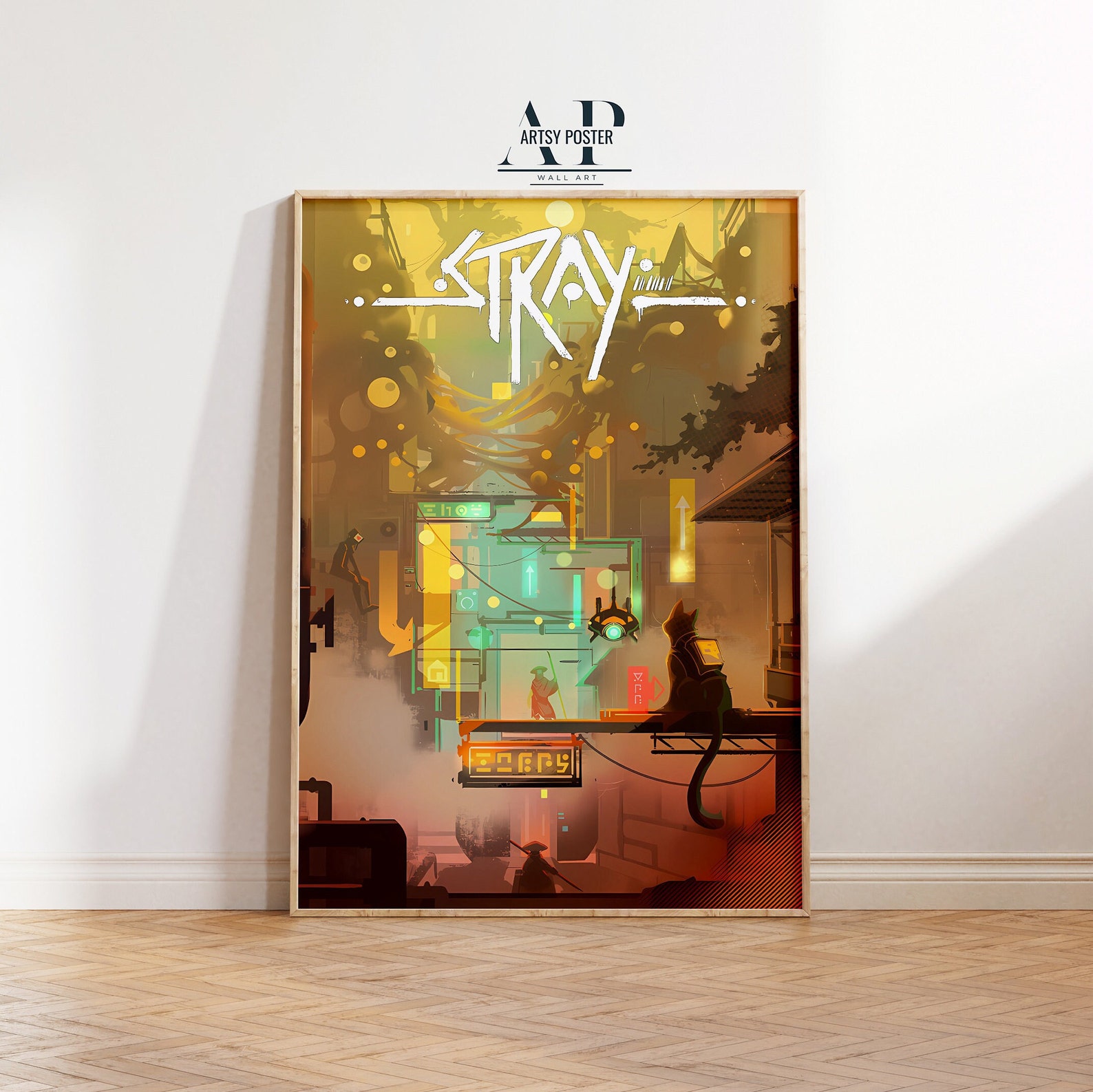 Stray Game Poster, Mysterious Alleyways & The Robotic Companions Art ...