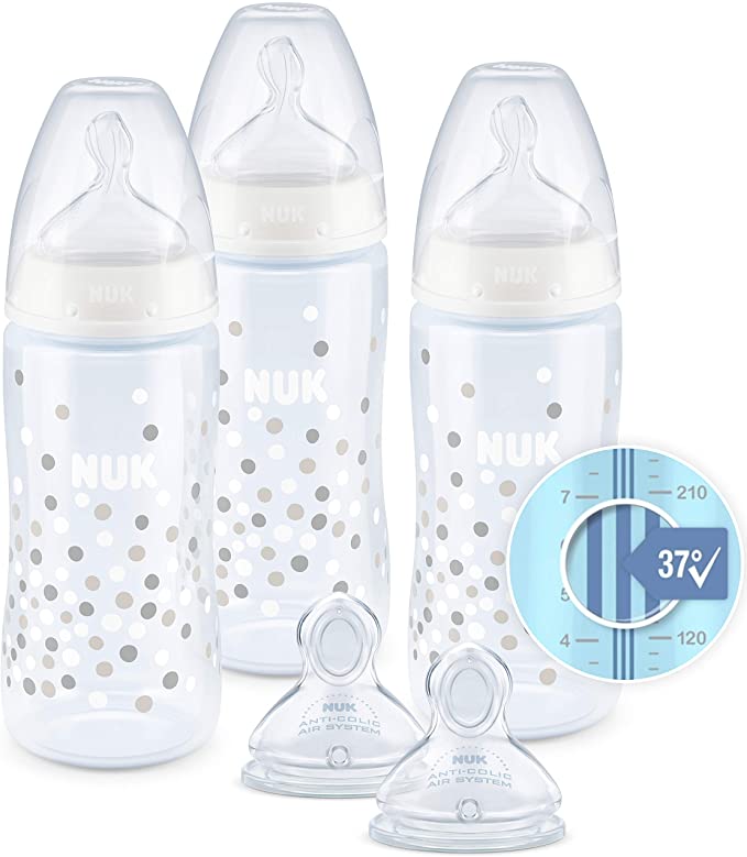 NUK First Choice+ Starter Set biberon et casier de rangement, 0-6 mois ...