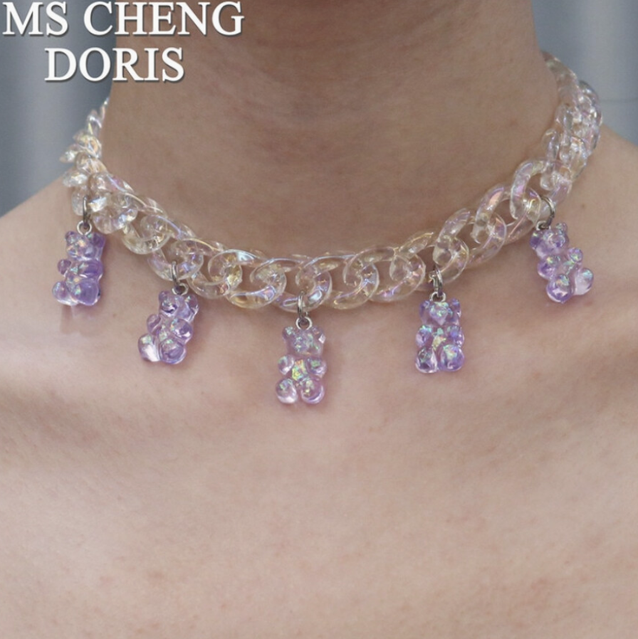 Collier chaîne transparent avec bonbons | Votre wishlist sur Listy