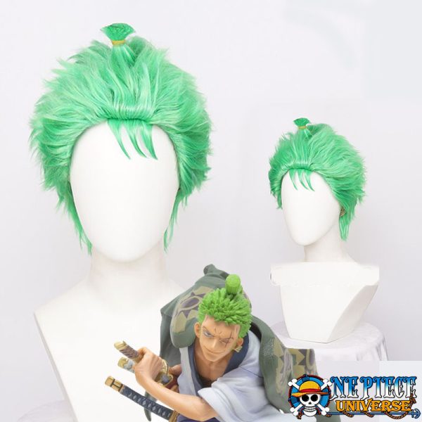 Roronoa Zoro Wig Short Green Hair Cosplay (Chonmage Style) | One Piece ...