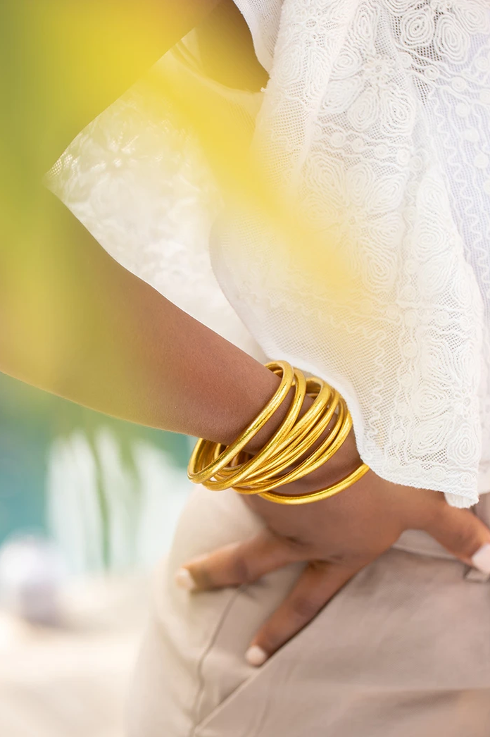 Jonc bouddhiste porte-bonheur, bracelet tibetain doré | Votre wishlist ...