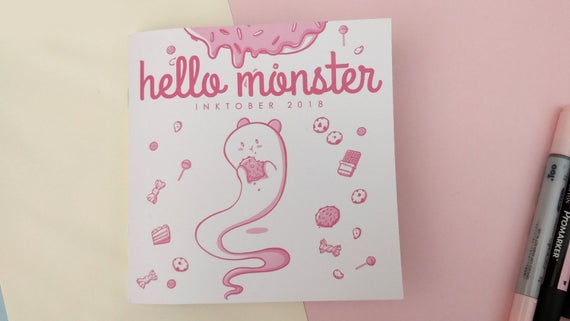 Hello Monster - Inktober 2018 - Zine - Art Zine - Collection of cute ...