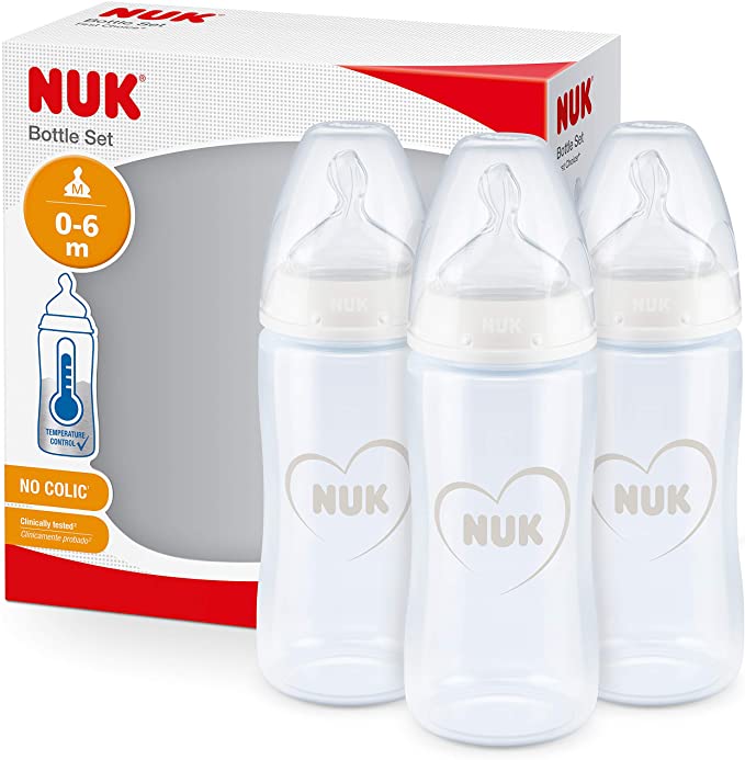 NUK set de biberons First Choice+ | 0-6 mois | Contrôle de température ...
