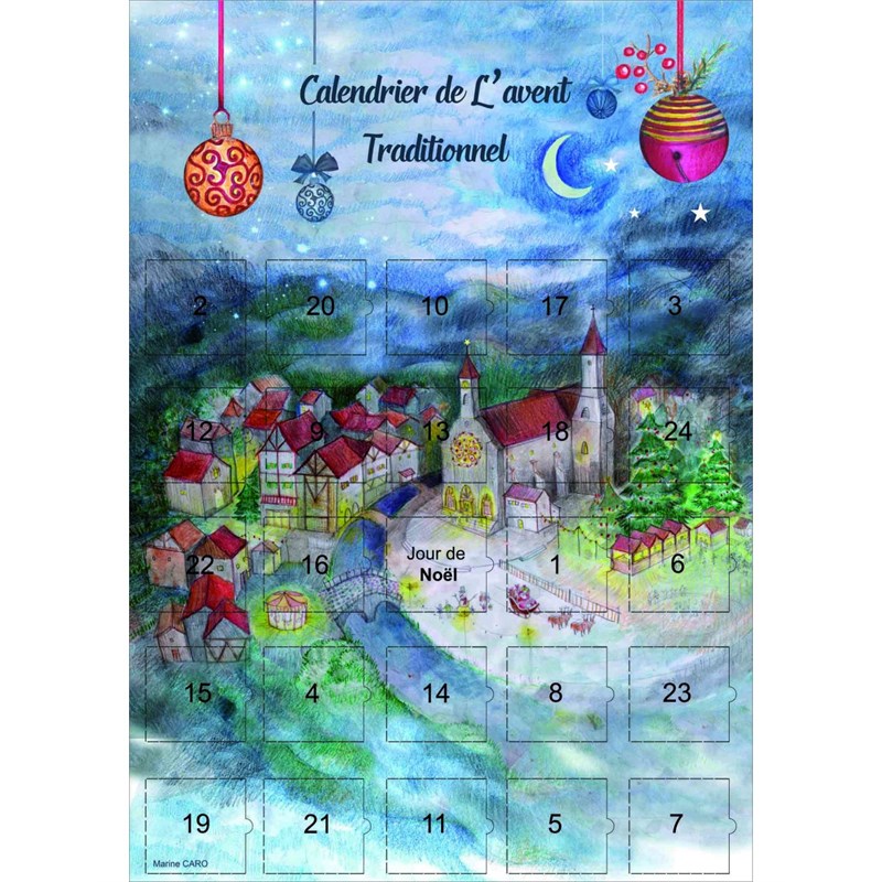 Calendrier de l'avent noel traditionnel | Votre wishlist sur Listy